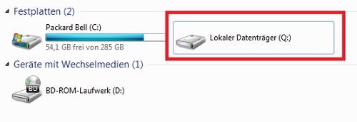 Local disk (Q:) appeared - What does this mean?